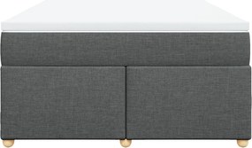 Box spring postel s matrací tmavě šedá 140x200 cm textil 3285381