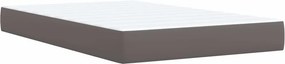 Box spring postel s matrací šedá 120x190 cm umělá kůže 3290714