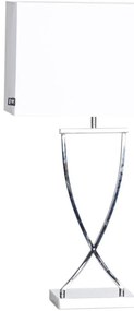 ByRydens 2820440-5000 - Stolní lampa OMEGA 1xE27/5W/230V bílá/lesklý chrom 2820440-5000