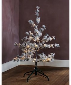 LED svítící stromeček Alfi 90 cm, zasněžený