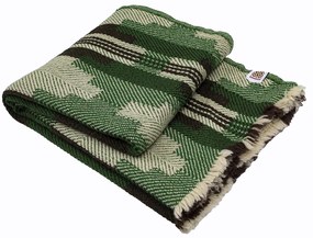 Vlněná deka Abata - zelená