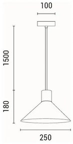Lustr na lanku GESSO 1xE27/15W/230V krémová