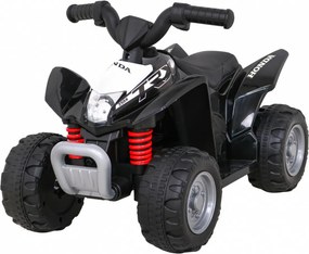 Ramiz Čtyřkolka Honda 250X TRX na baterie černá + klakson + LED + ekokůže