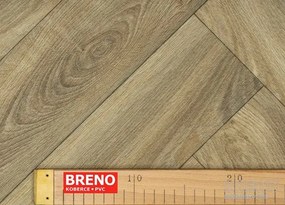 Breno PVC BLACKTEX Laurel Oak 669D – dřevěný dekor parket, šíře 400 cm