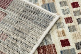 Koberec KILIM 7950/52933 geometrický šedý / béžový