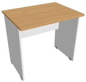 Stůl pracovní rovný 80 cm - Hobis Gate GE 800 Dekor stolové desky: buk, Dekor lamino podnože: bílá