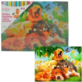 SPARKYS Diamantové malování Siesta Psy a kočky / 30 x 40 cm