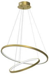 LED Lustr na lanku HOOP LED/51W/230V pr. 60 cm 4000K zlatá