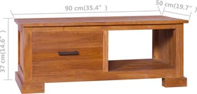 vidaXL TV stolek 90 x 50 x 37 cm masivní teakové dřevo [289082]
