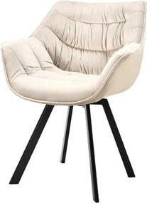 Designová otočná židle Kiara šampaňská
