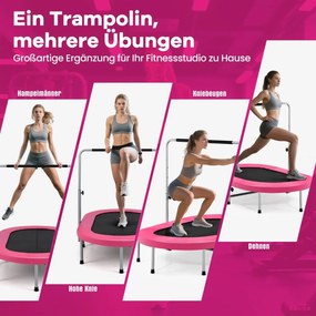Costway 2 Lidová trampolína s výškově nastavitelným madlem mini trampolína 154 x