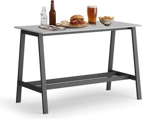 Vysoký barový stůl, 1600 x 800 mm, šedá
