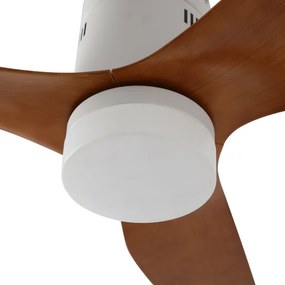 ZEVENTI - LED Stropní ventilátor PADUA LED/18W/230V Wi-Fi Tuya bílá/hnědá + DO