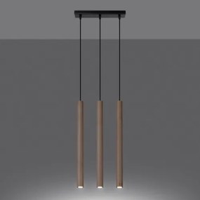 Závěsné svítidlo SOLLUX PASTELO 3L dřevo G9 3x8W bez žárovky SL.1267