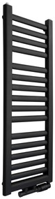 Regnis Elba, topné těleso 300x1205mm se středovým připojením 50mm, 432W, černá matná, ELBA120/30/D5/BLACK