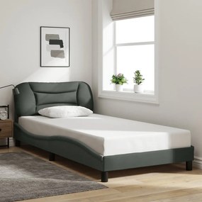 Rám postele bez matrace Hvar tmavě šedá 100 x 200 cm textil 3207752