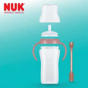 Kojenecká láhev NUK Perfect Match na učení s brčkem BEAR 260 ml