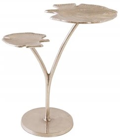 Noble Home Stříbrný odkládací stolek Ginkgo 56 cm