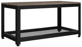 Konferenční stolek Dublin - MDF a železo - 90x45x45cm | šedý a černý