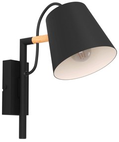 EGLO Vintage nástěnná lampa LACEY, 1xE14, 40W, černá