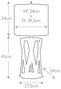 Elstead APOLLO-TL - Stolní lampa APOLLO 1xE27/60W/230V zlatá/modrá