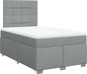 Box spring postel s matrací světle šedá 120 x 200 cm textil 3292755