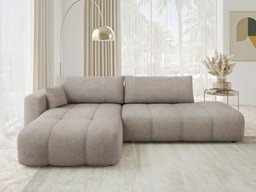 Rohová rozkládací sedačka Larow O Boucle, Potah: Coral 45, Strana pohovky: pravá