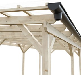 Pergola KONCEPT 9,5 - rovná střecha Přírodní 500x300x230 Osobní odběr/vlastní doprava