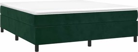 Rám postele s boxspringem tmavě zelená 160 x 200 cm samet 3121129