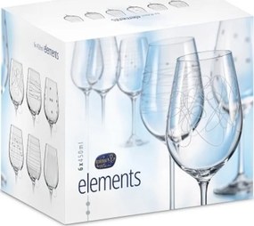 Crystalex - Bohemia Crystal Crystalex sklenice na víno Viola Elements 450 ml, 6 ks (mix dekorů)