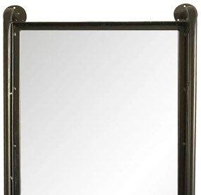 Nástěnné zrcadlo v kovovém rámu s policemi Teunis – 48x10x124 cm