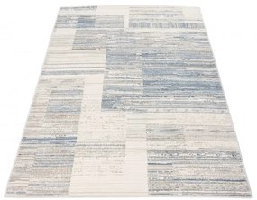 Moderní kusový koberec PORTLAND G498B bílý modrý Rozměr: 120x170 cm