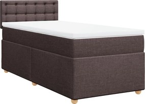 Box spring postel s matrací tmavě hnědá 80x200 cm textil 3288824