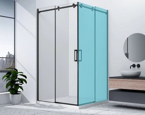 Gelco DRAGON BLACK sprchové dveře do niky 90 x 200 cm posuvné černá čiré sklo GD4290B