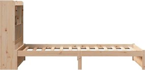 Postel s knihovnou bez matrace 75 x 190 cm masivní borovice 3322403