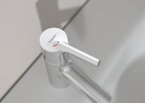 Hansgrohe Talis S, páková umyvadlová baterie 80 CoolStart s táhlem a odtokovou soupravou, chromová, 72013000