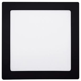 SOLIGHT LED mini panel CCT, přisazený, 18W, 1530lm, 3000K, 4000K, 6000K, čtvercový černý