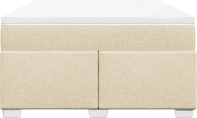 Box spring postel s matrací krémová 140x200 cm textil 3285142