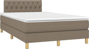 Box spring postel s matrací taupe 120x190 cm textil 3269797