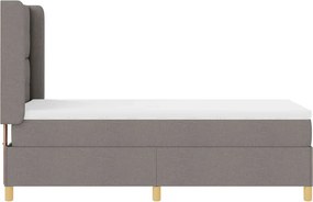 Postel s boxspringem s čelo Taupe 90 x 190 cm textil 3341809