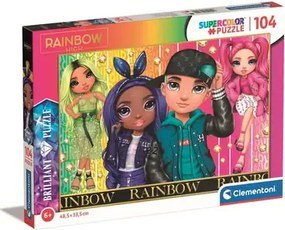 Clementoni Brilliant PUZZLE Rainbow High: Jade, Krystal, River a Stell