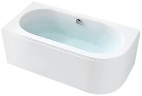 BPS-koupelny Akrylátová asymetrická vana s krycím panelem EBI 170L 170x75 cm LEVÁ, bílá/chrom