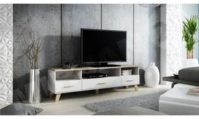 TV stolek Sanna 180 3S3K, Barva: wotan / wotan + černý
