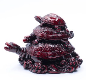 Milujeme Kameny Želvy generací - soška Feng shui - vínová