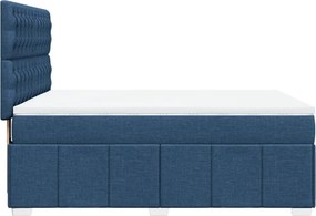 Box spring postel s matrací modrá 160x200 cm textil 3294032