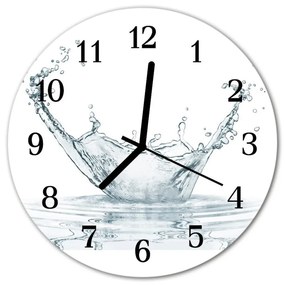 Skleněné hodiny kulaté voda