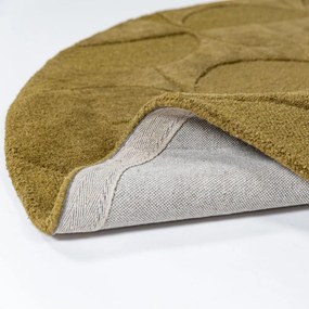 Tmavě zelený ručně tkaný vlněný kulatý koberec ø 160 cm Gigi – Flair Rugs