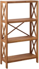 Regál z dubového dřeva v přírodní barvě 70x124 cm X-Shelf – Unique Furniture