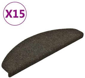 vidaXL Marketos Schodové rohože samolepicí 15 ks 65 x 21 x 4 cm antracitové, půlkulaté, velké
