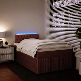 Box spring postel s matrací růžová 120x190 cm samet 3289997
